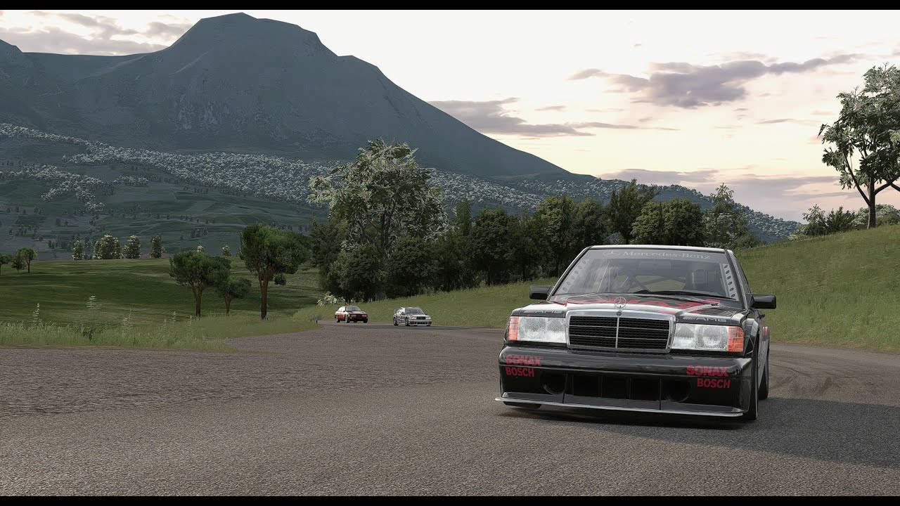 Assetto Corsa - Testing grip with a good ol' 190E on some country road ...