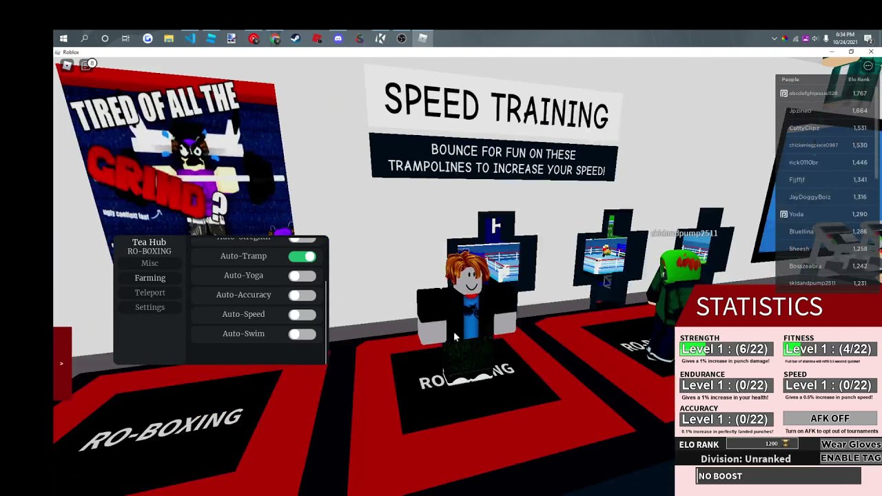 RO-BOXING 🥊 AUTOFARM SCRIPT GUI FREE - TEA HUB - YouTube