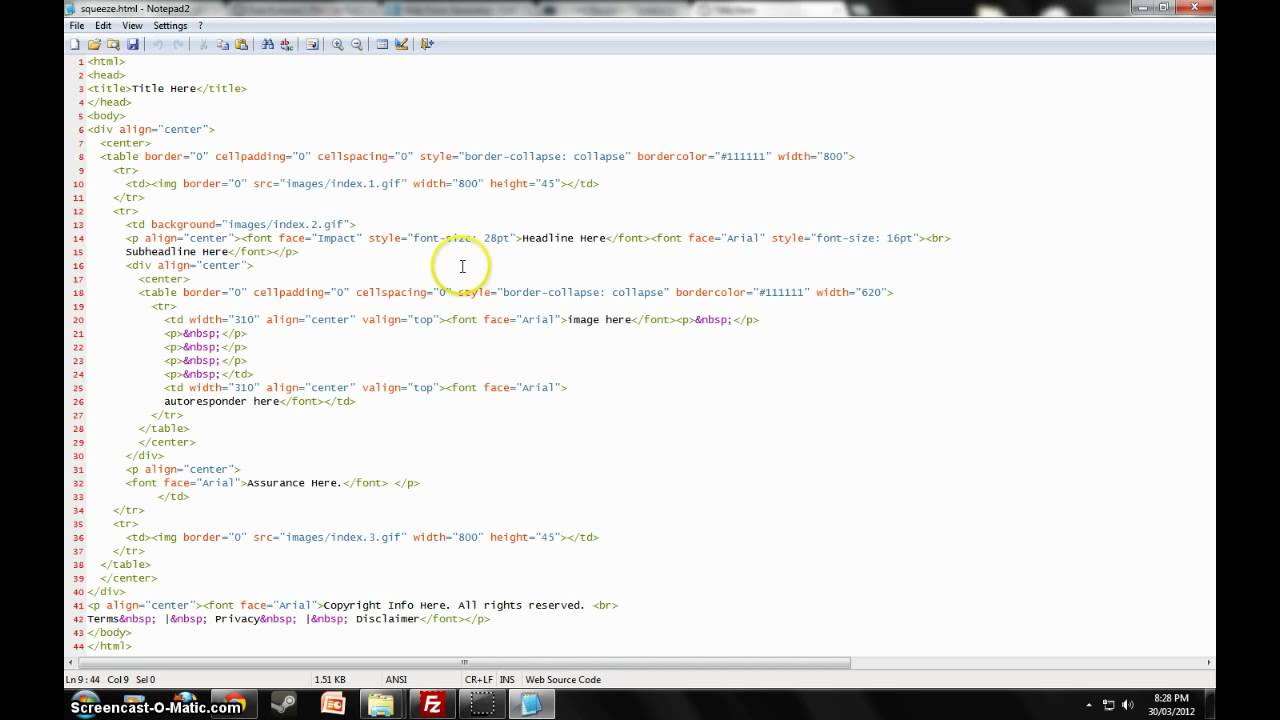 Squeeze Page Tutorial | How to edit and upload an html based squeeze ...