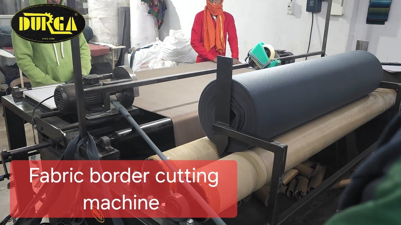 How fabric border cutting machine works / cloth cutting machine working ...