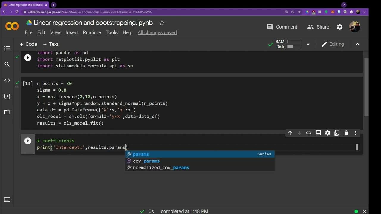 3 Linear regression and bootstrapping - YouTube