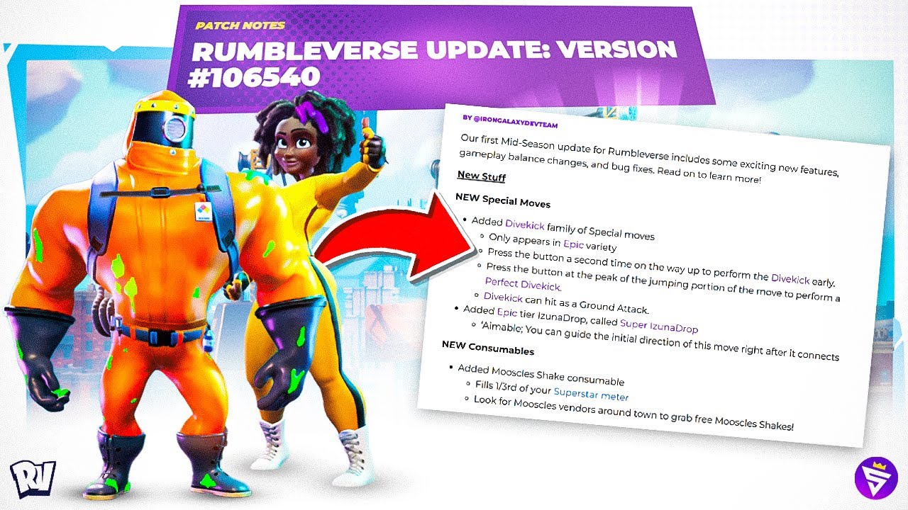 Rumbleverse Mid Season Update Live! New Moves, Weapons, Items and Huge ...
