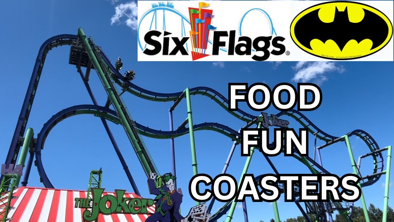 Roller Coasters - Food - Walk Around Six Flags Great America Day in ...