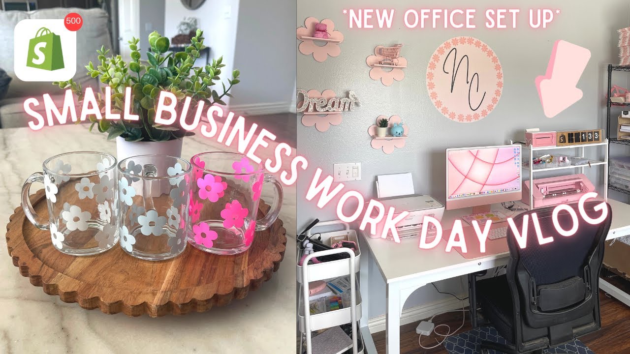 Small Business Realistic Working Day Vlog | Launch day, New office set ...