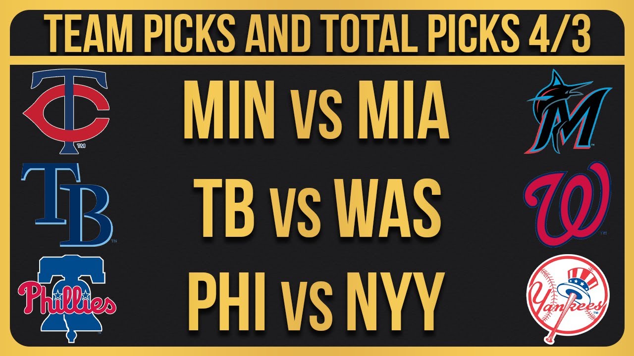 FREE MLB Picks Today 4/3/23 Baseball MLB Picks and Predictions - YouTube