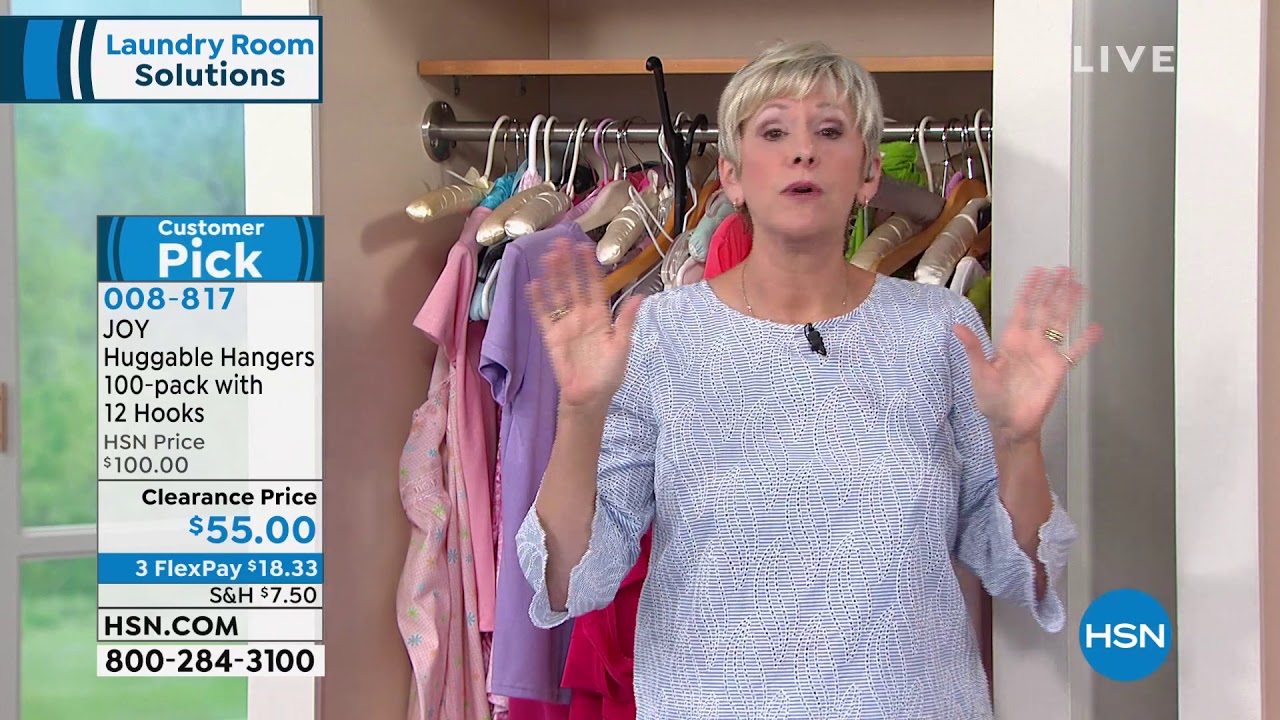 JOY Huggable Hangers 100pack with 12 Hooks Chrome - YouTube