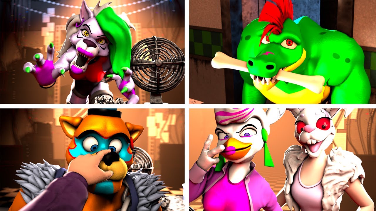 [SFM FNaF] Top 5 FNaF Counter Jumpscares Animations - YouTube