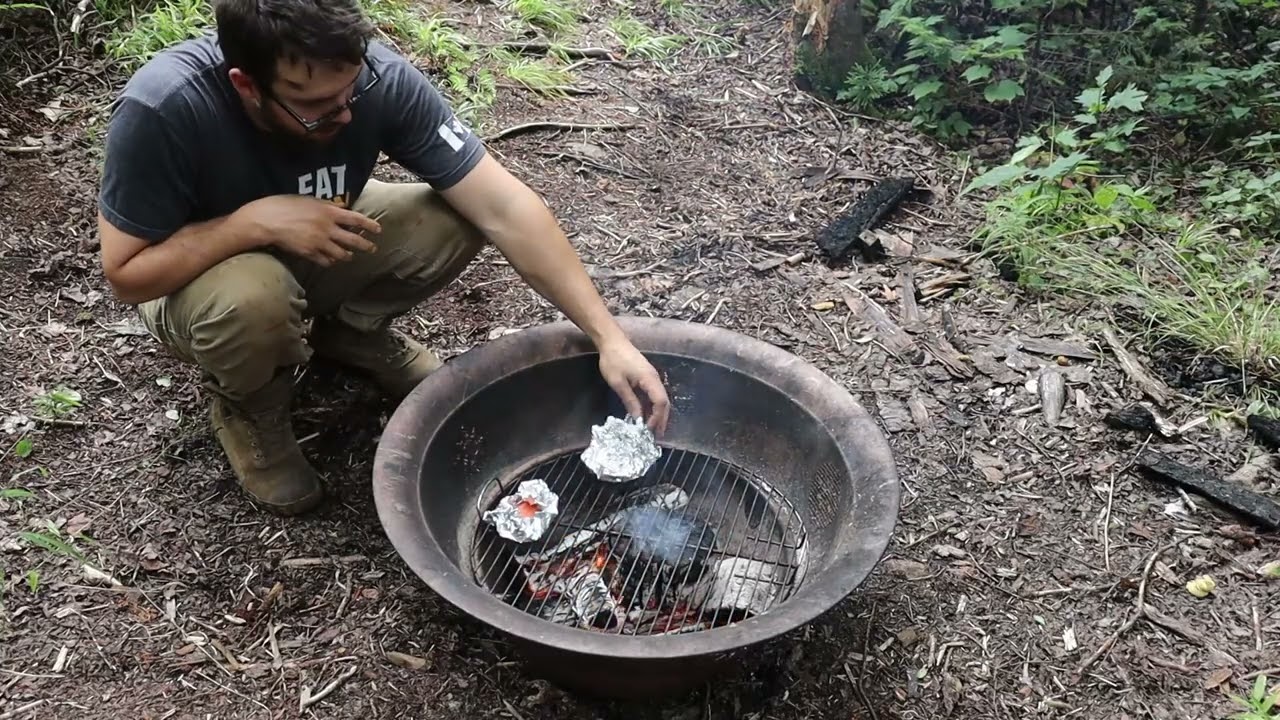 Off Grid Log Cabin: Digging A Small Root Cellar By Hand. Cooking Trout ...