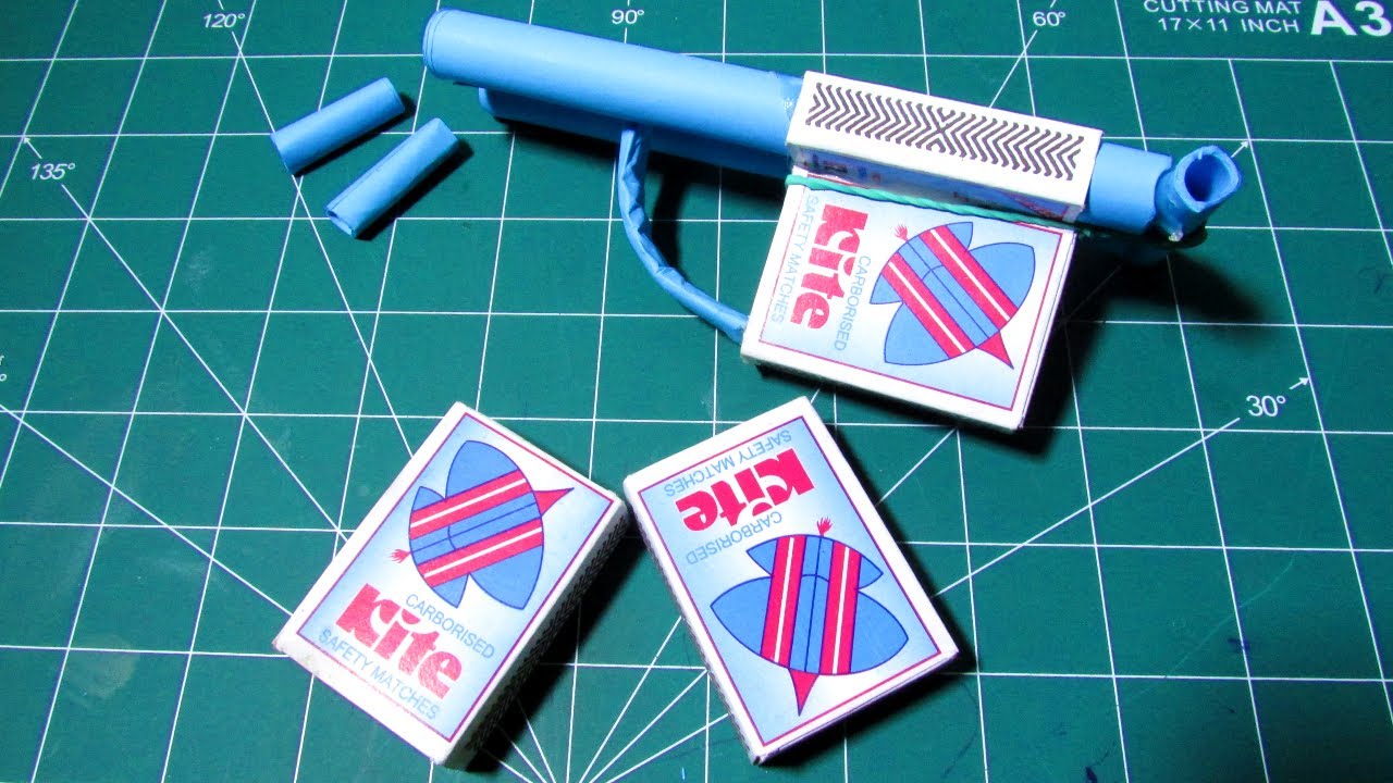 How To Make A Gun With Match Box and Paper ll PK Inventions - YouTube