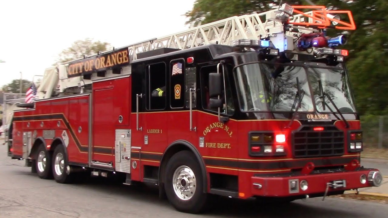 Orange Fire Department Ladder 1 Responding 10-16-19 - YouTube