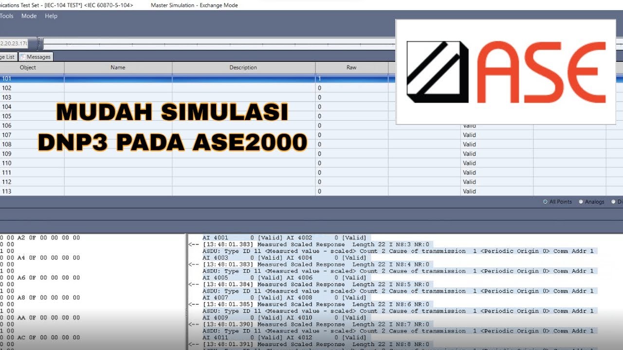 PENGUJIAN ASE2000 DNP3 - YouTube