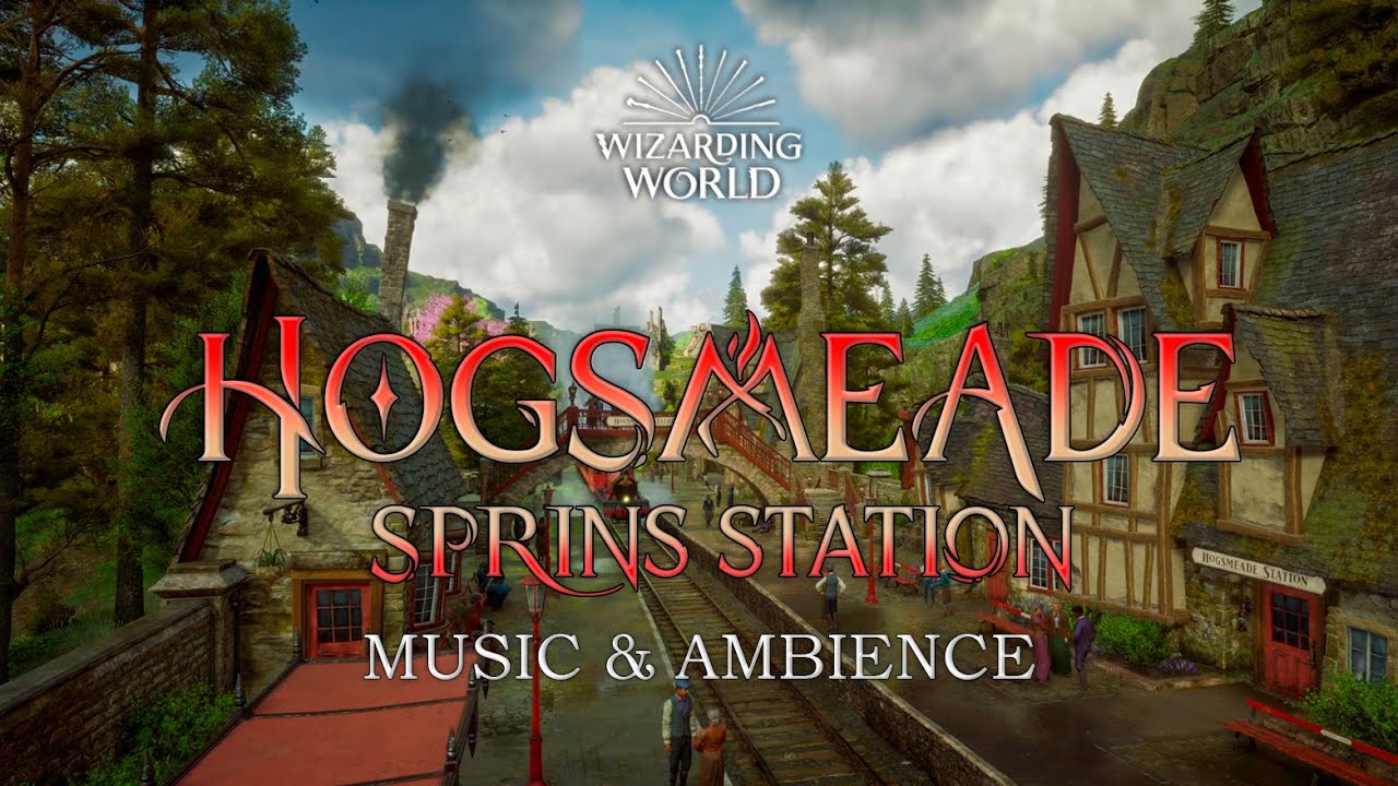 🎩 A Calm, Cozy Day at Hogsmeade Spring Station 🚂 | Relaxing Ambience ...