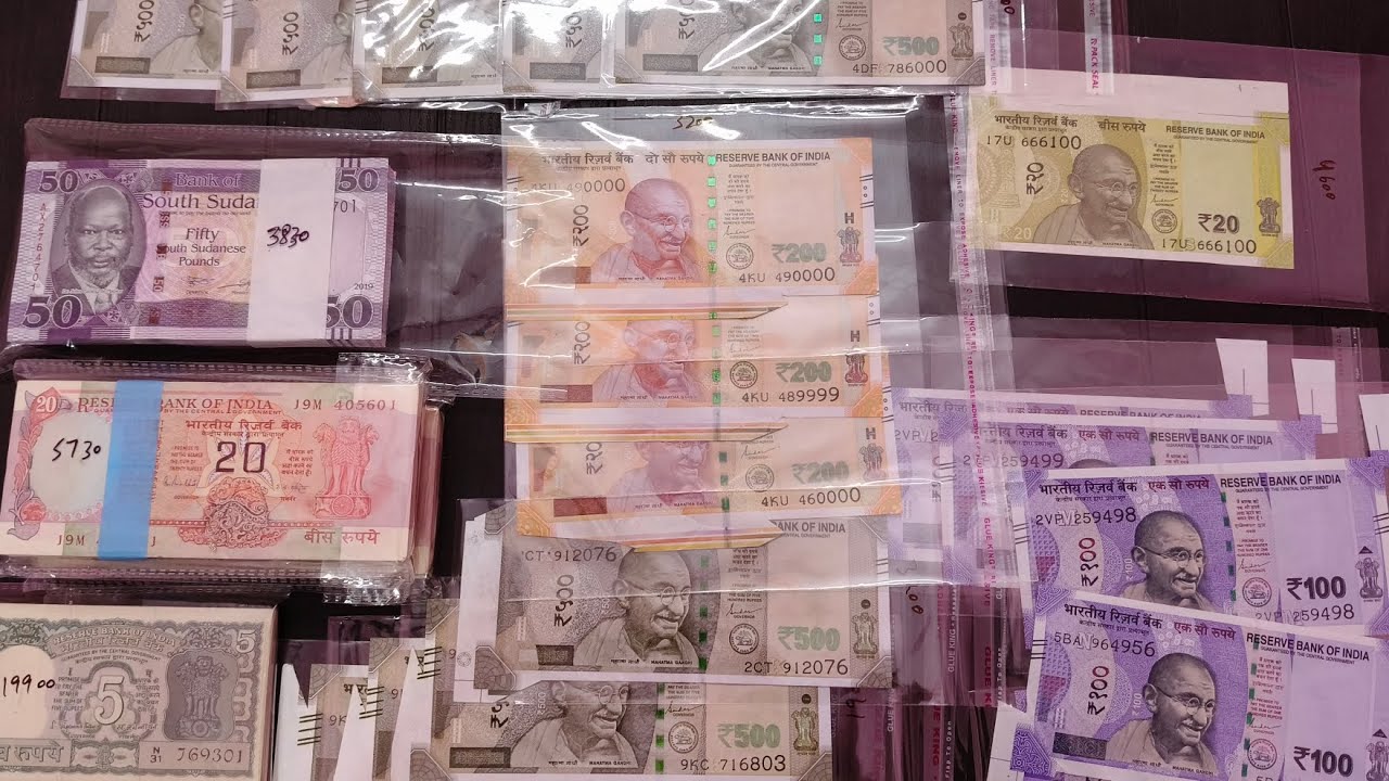 Buy 20 Rupees 100 Rupees, 200 Rupees, 500 Rupees Indian Error Notes 5 ...