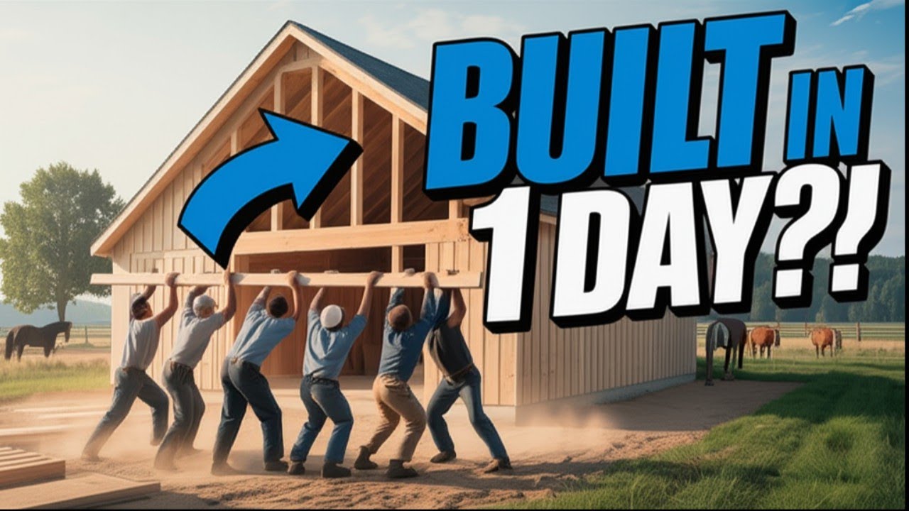 How the Amish Build a House in 1 Day - YouTube
