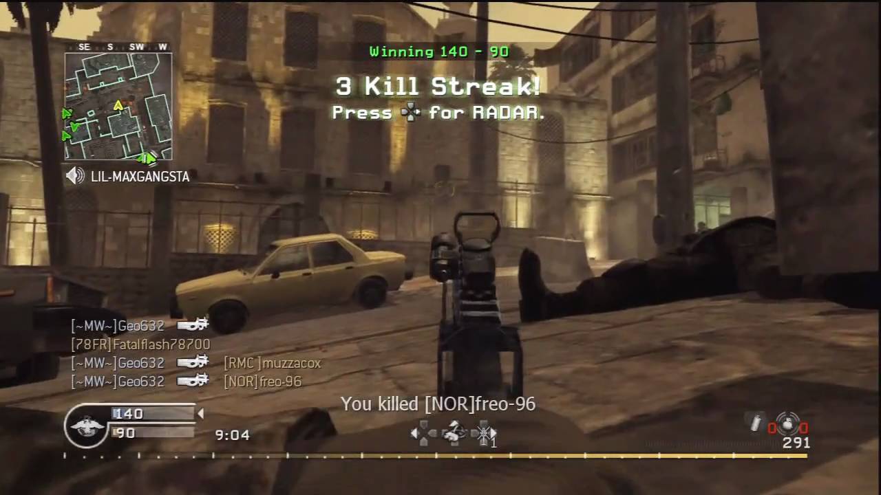 Ground War | 7 Kill Feed | Geo632 | P90 | COD4 - YouTube