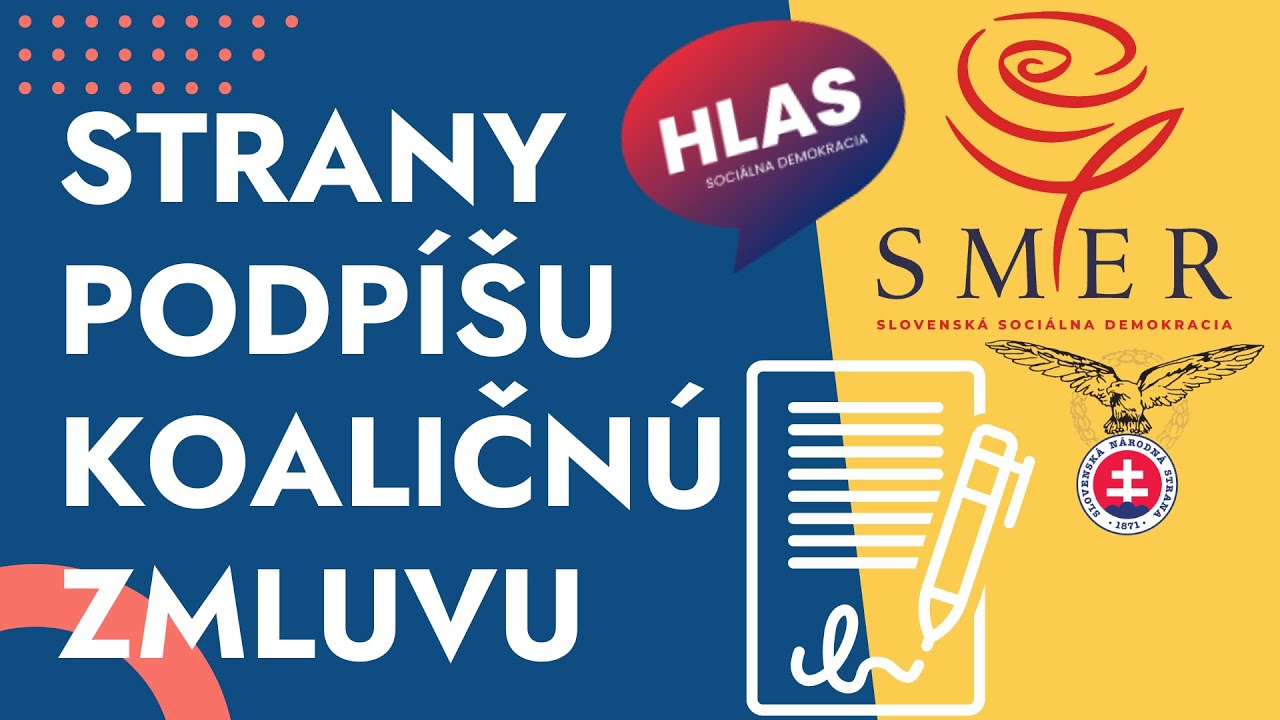 Smer, Hlas a SNS podpíšu koaličnú zmluvu, druhý Slovák sa asi stane ...