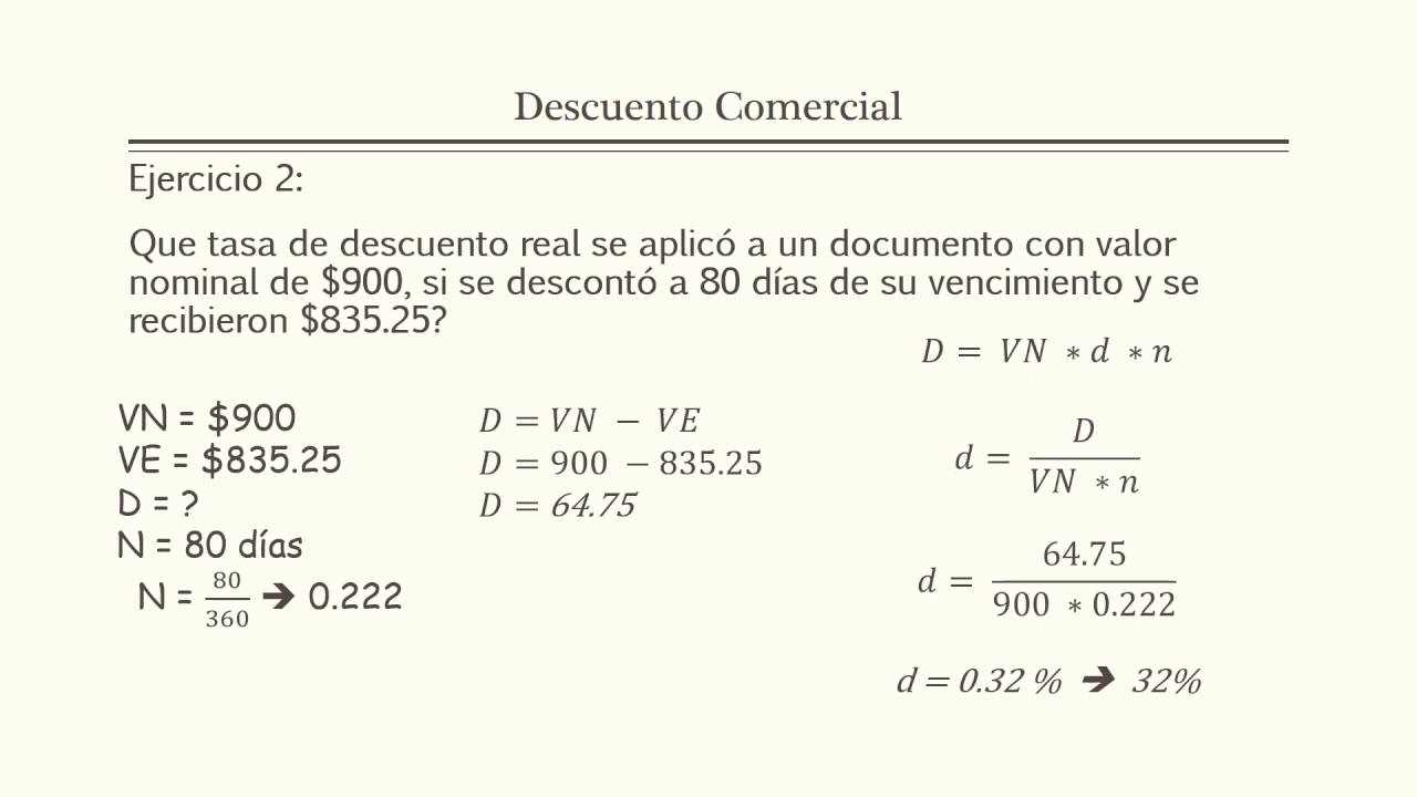 Descuento Comercial - YouTube