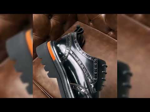 Men's Brogue Derby Shoes: Where Heritage Meets Modern Sole. 🤎