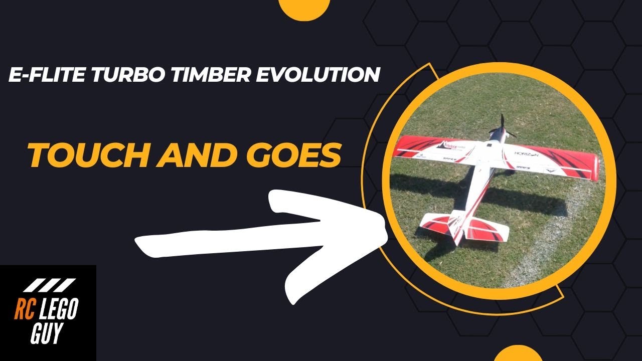 E-Flite Turbo Timber Evolution Touch and Goes practice - YouTube