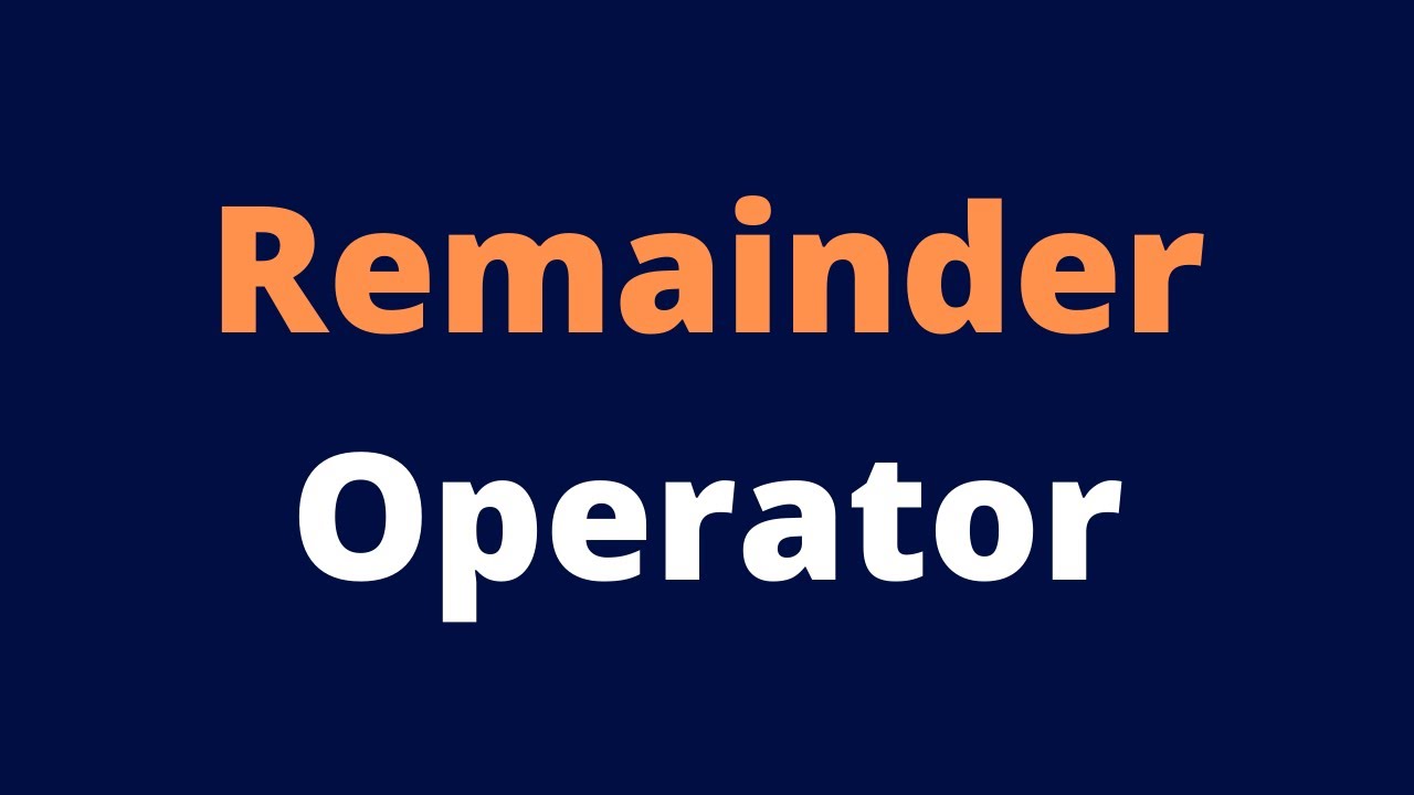 Remainder Operator Javascript YouTube remainder-operator-javascript-youtube