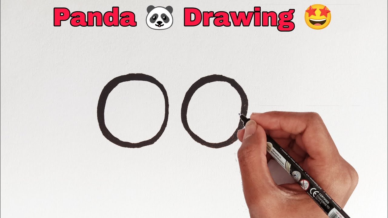 Easy Panda Drawing From "00" | How To Draw Panda Steps By Step | Easy ...