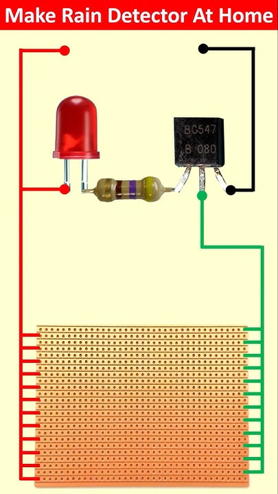 How to Make Rain Detector Project Using BC547 | How to Make Rain ...