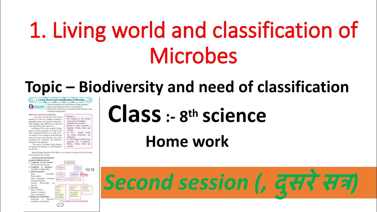 Setu abhyaskram l class 8 science l Living World and classification of ...
