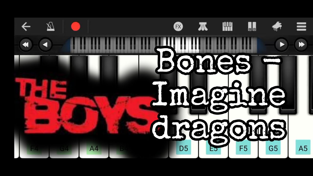 Imagine Dragons - Bones | The Boys TikTok Song | Keyboard Cover Notes ...