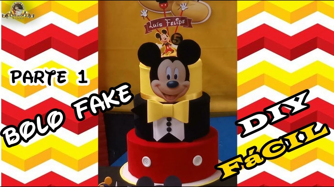 BOLO FAKE MICKEY PASSO A PASSO | PARTE 1 - YouTube