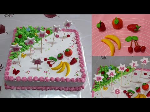 📢 Tortlar üçün Dekor meyvələrin 🍊🍓🍒🍌 hazırlanması Şəkər xəmirindən meyvələrin hazırlanması