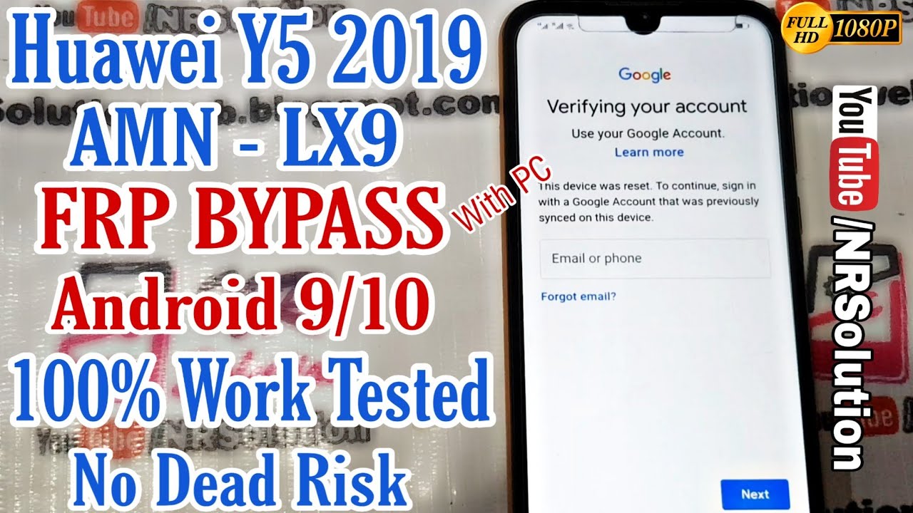 Huawei Y5 2019 FRP Bypass AMN-LX9 | AMN-LX2 | AMN-LX2 | AMN-LX1 Android ...