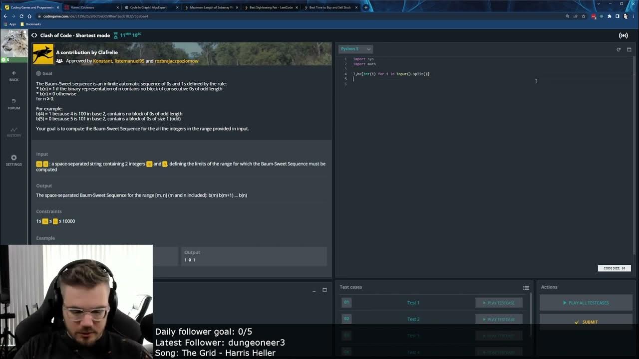 2022-07-29 | Twitch Stream | LeetCode, CodinGame, Codewars - YouTube