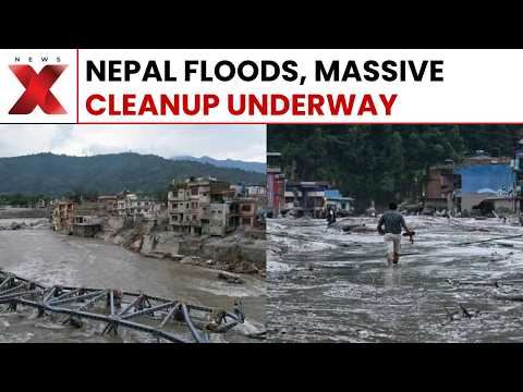 Nepal Floods: Workers Disinfect Areas Hit By Catastrophic Flooding | Latest News | NewsX
