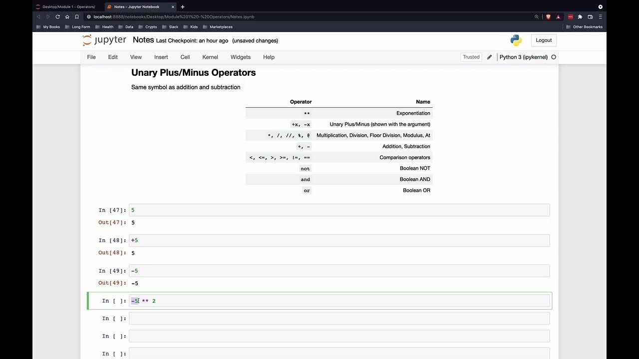 08 Unary Plus and Minus Operators - YouTube