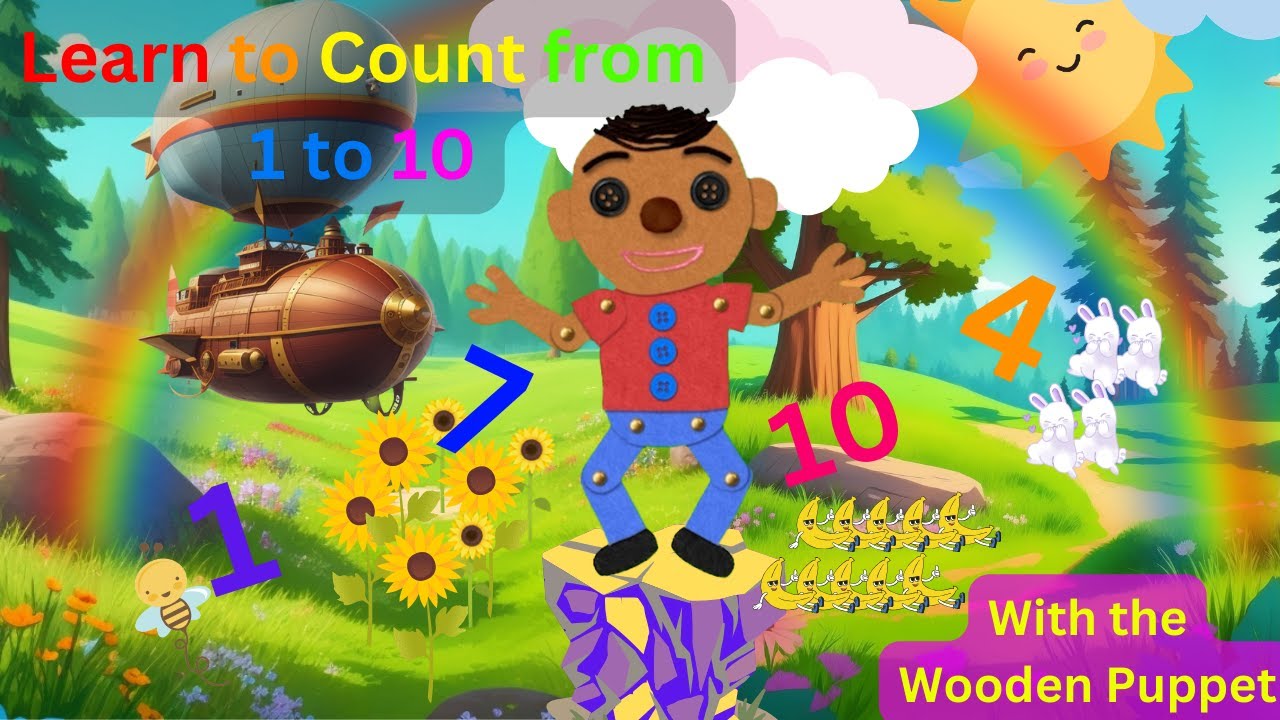 Counting Fun with Woody the Wooden Puppet: Learn to Count from 1 to 10 ...