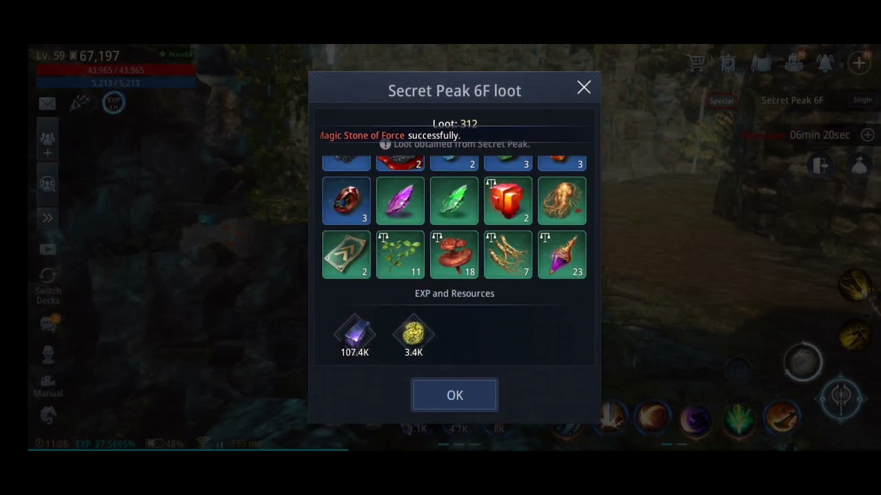 MIR4 SP 6F gold & red darksteel - YouTube