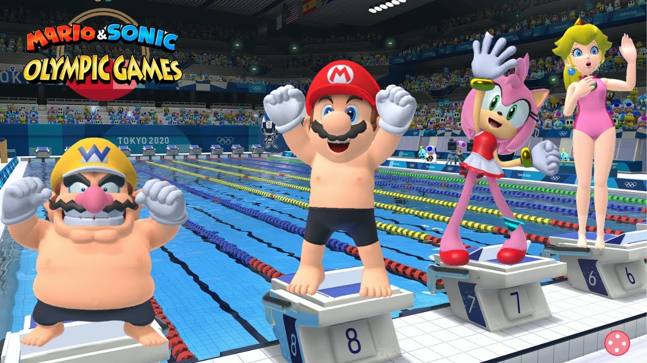 Mario & Sonic At The Olympic Games Tokyo 2020 (Swimming ) Mario Luigi ...