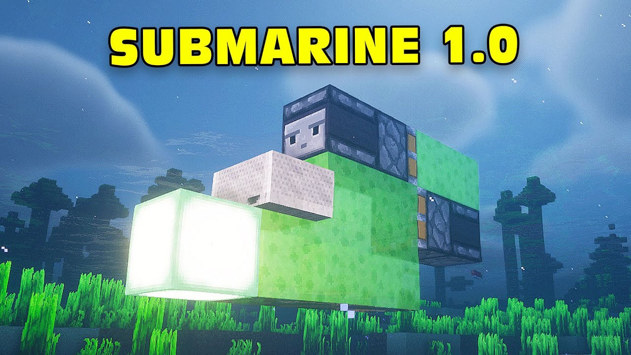 How to build a Redstone Mini Submarine in Minecraft - YouTube