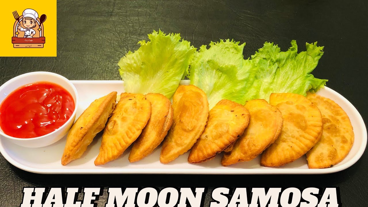 Half moon samosa || how to make samosa at home || crispy half moon ...