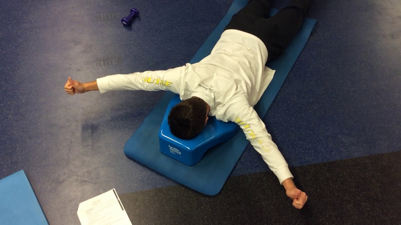 Injury Prevention Program Exercise 23: Scap 6 Ys Thumbs Up - YouTube