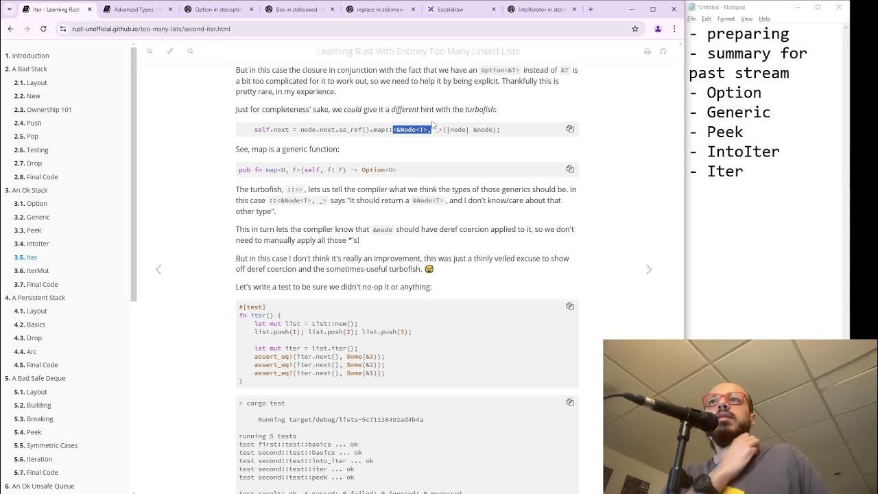 القوائم المتصلة في راست - Rust linked lists - 2 - YouTube