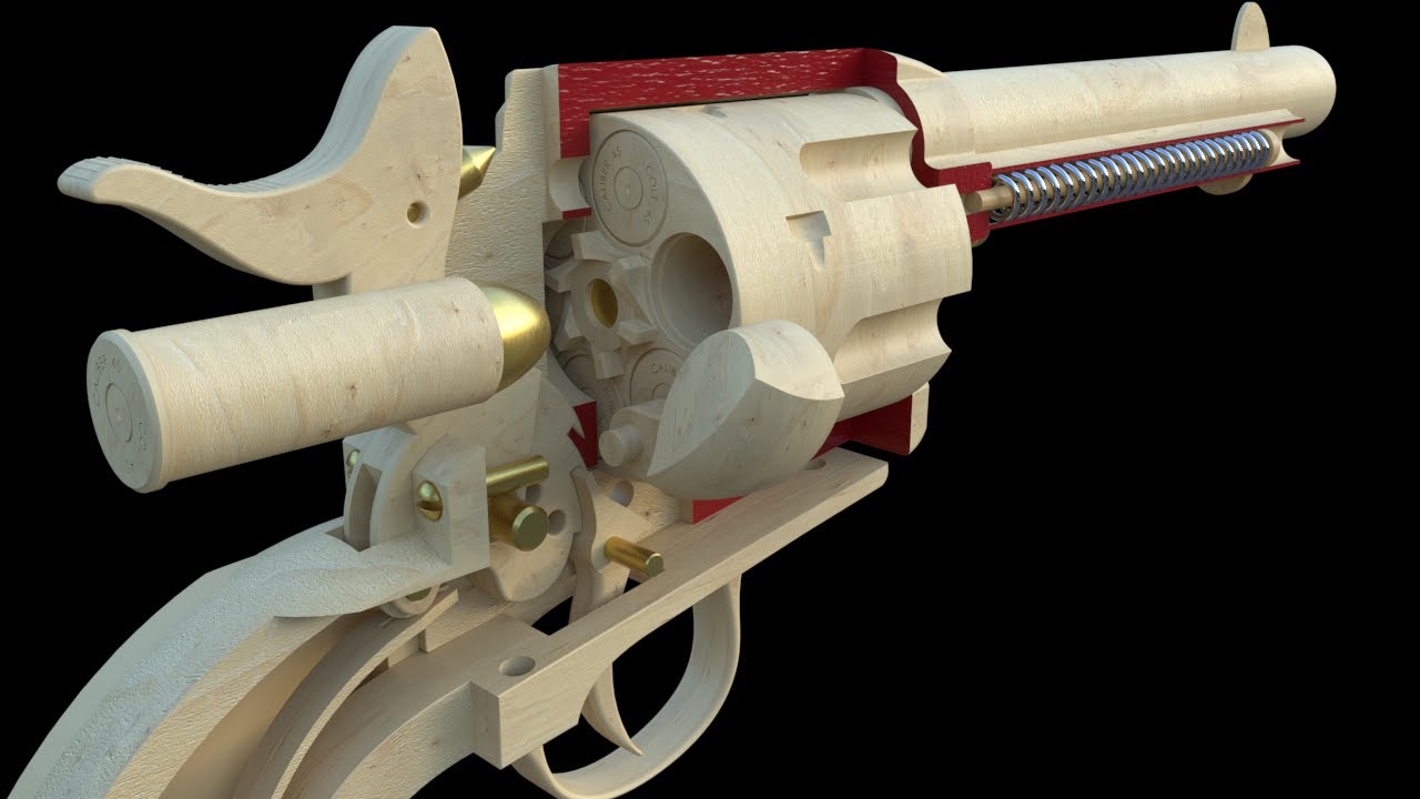 Wooden gun, pistol - YouTube