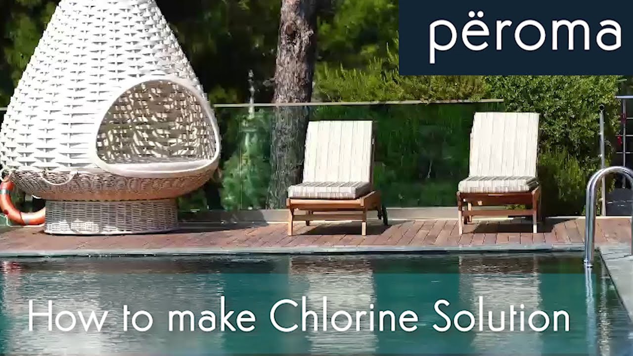 How to make Chlorine Solution for Swimming Pools - YouTube