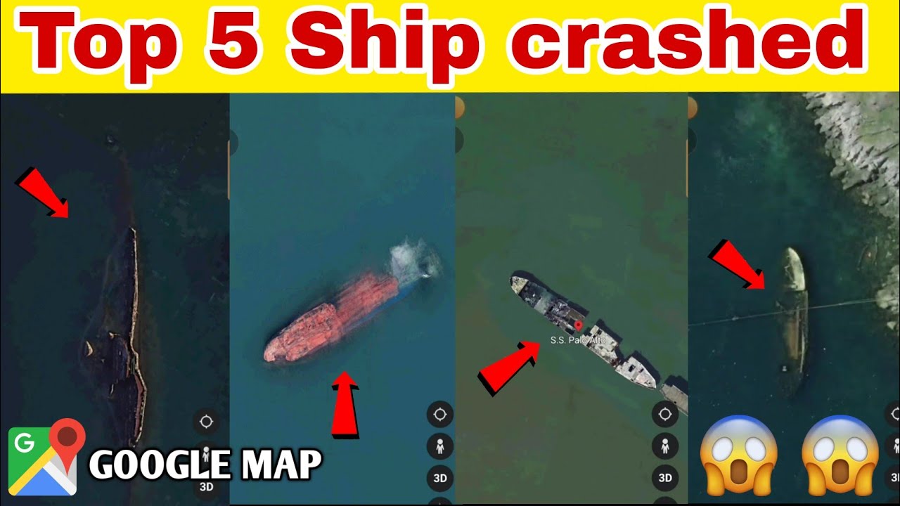 5 Mysterious Shipwrecks on Google Earth🌎// I found Ship crashed on ...