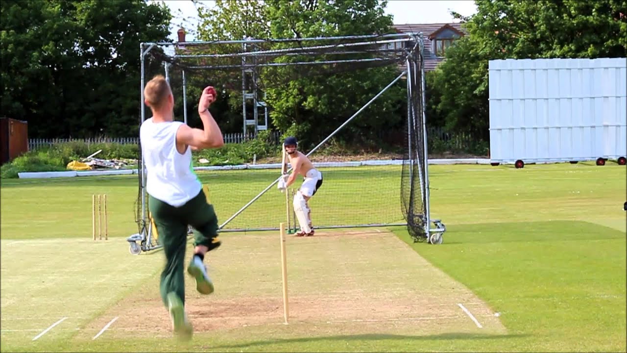 All of phil batting on the square cricket nets ! me and max bowling ...
