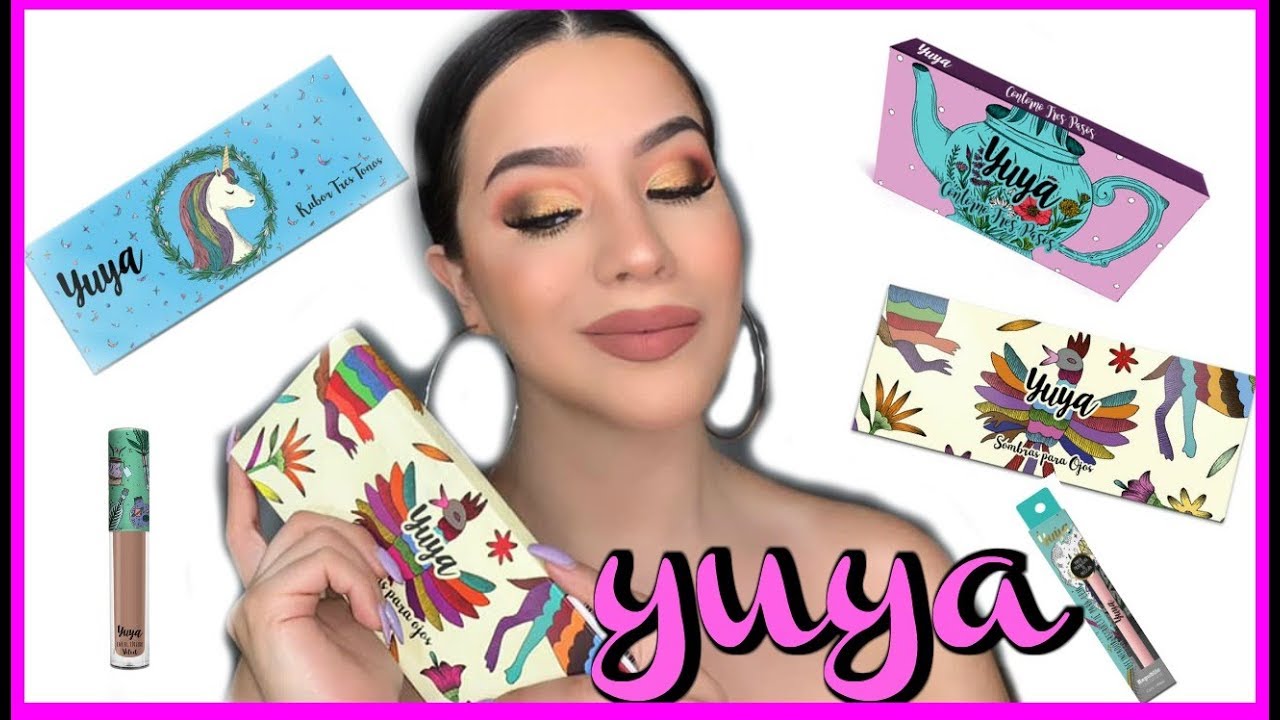 PROBANDO EL MAQUILLAJE DE YUYA- 2 LOOKS - YouTube