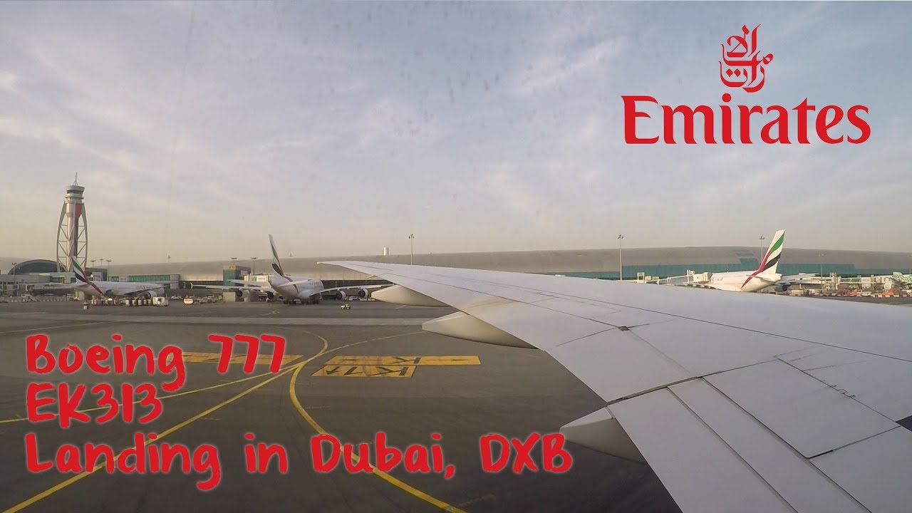 Landing in Dubai, Emirates flight EK313 from Tokyo, Boeing 777 - YouTube