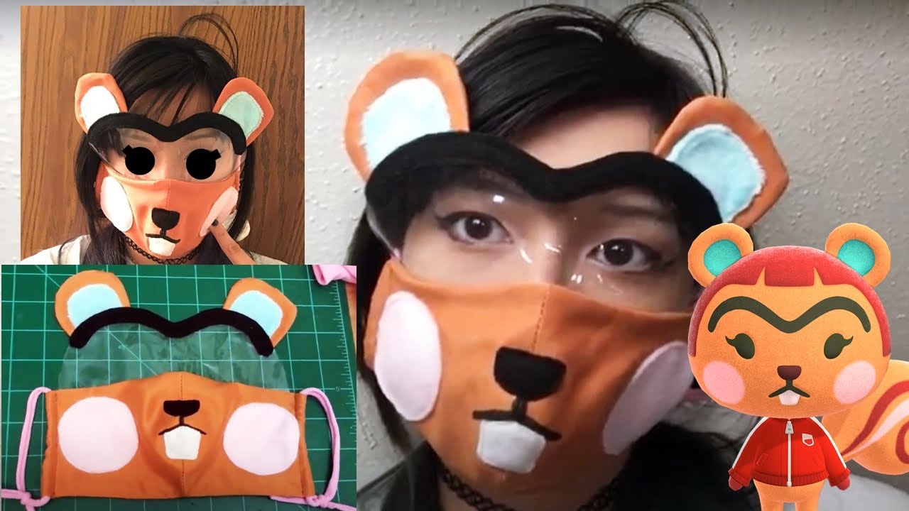 DIY Animal Crossing Hazel Face Mask with Eye Shield - YouTube