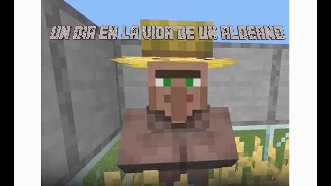 Un día de un aldeano granjero de minecraft a cámara rápida - YouTube
