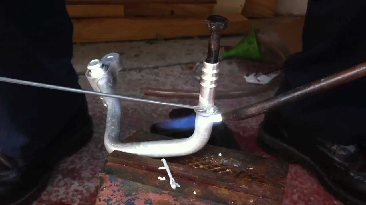 Soldadura de aluminio con oxígeno y acetileno - YouTube